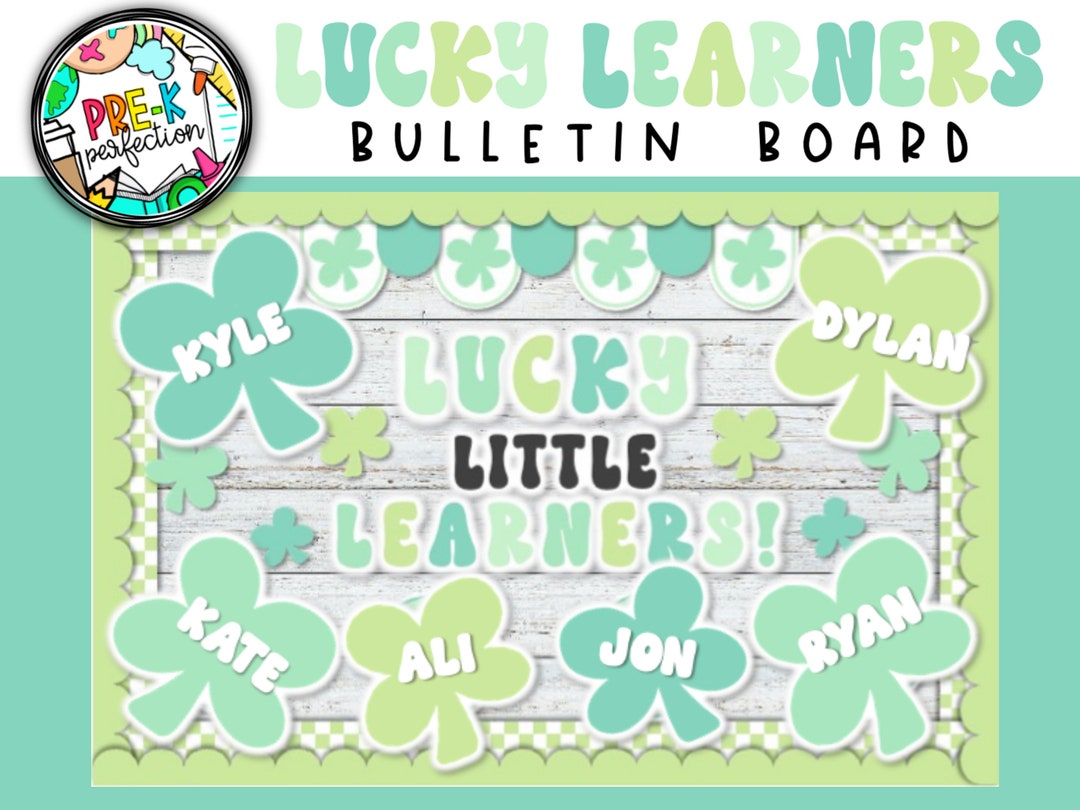 St. Patrick's Day Bulletin Board | Retro Clovers Bulletin Board | March ...