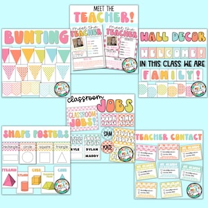 90's Y2k Inspired Classroom Decor | Digital Download | Retro Rainbow ...