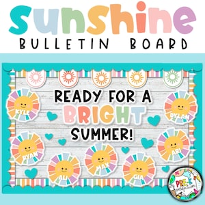 Rainbow Sunshine Classroom Bulletin Board Decor (digital Download) - Etsy