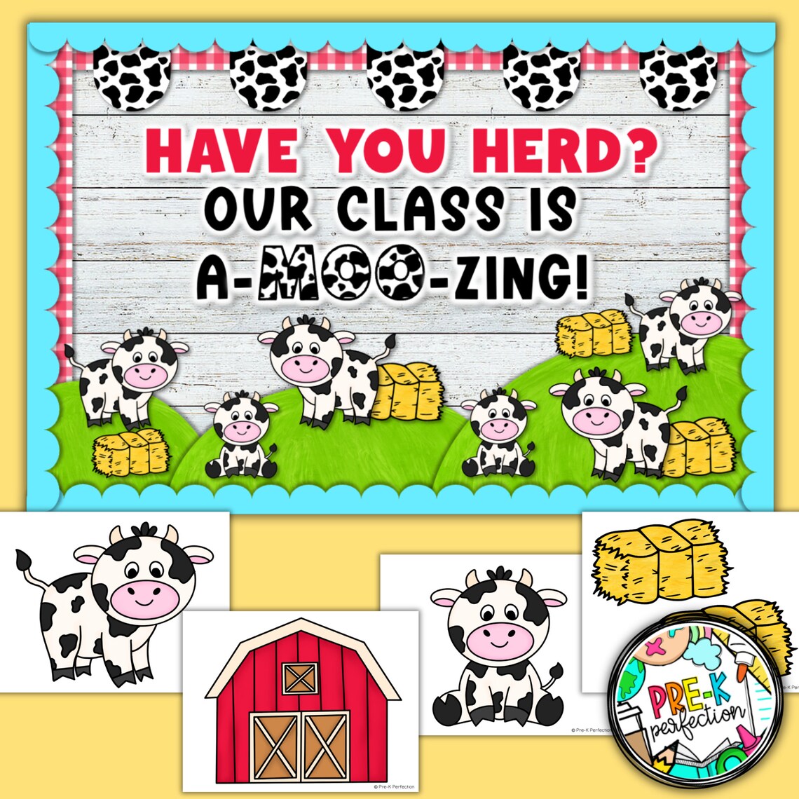 Cow Bulletin Board: Farm Classroom Decor (digital Download) - Etsy