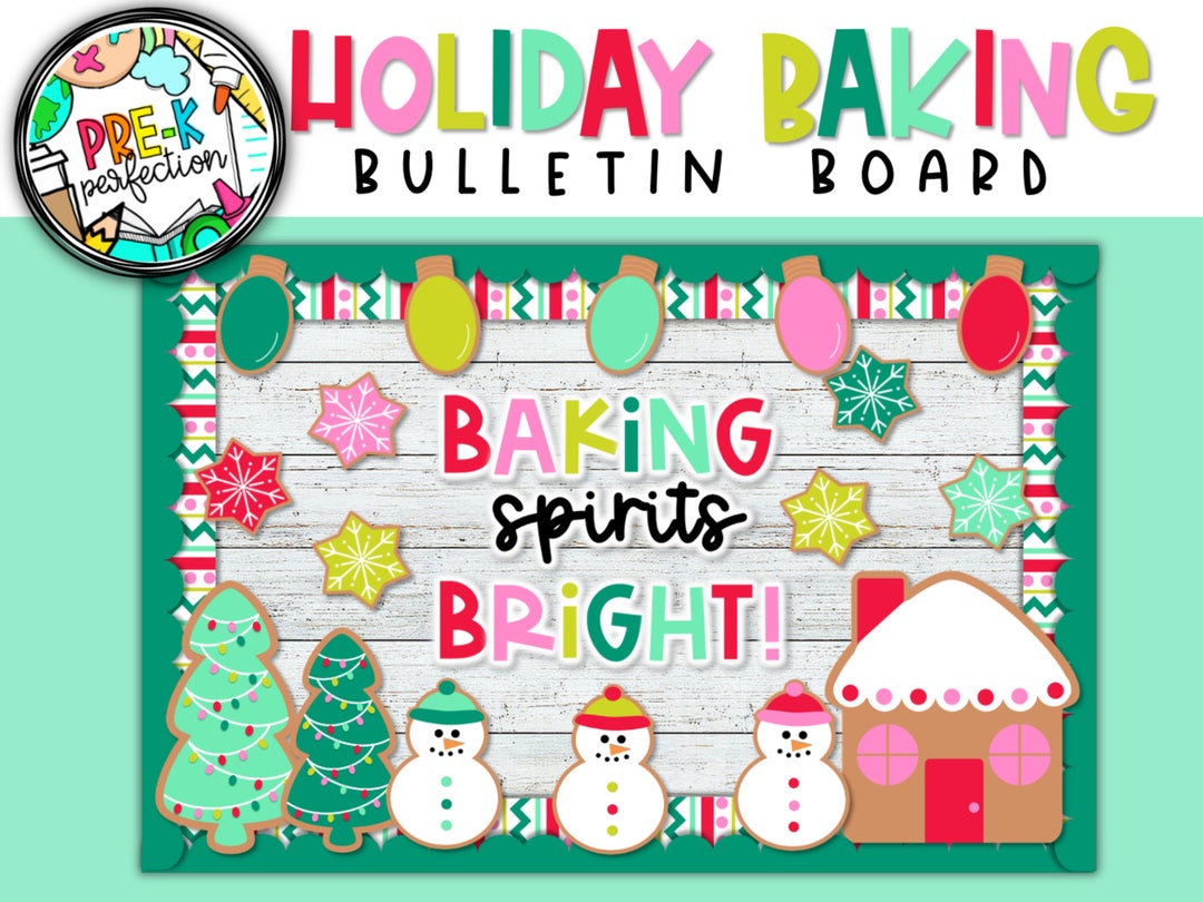 Christmas Cookie Bulletin Board Kit: Holiday Classroom Decor (digital ...