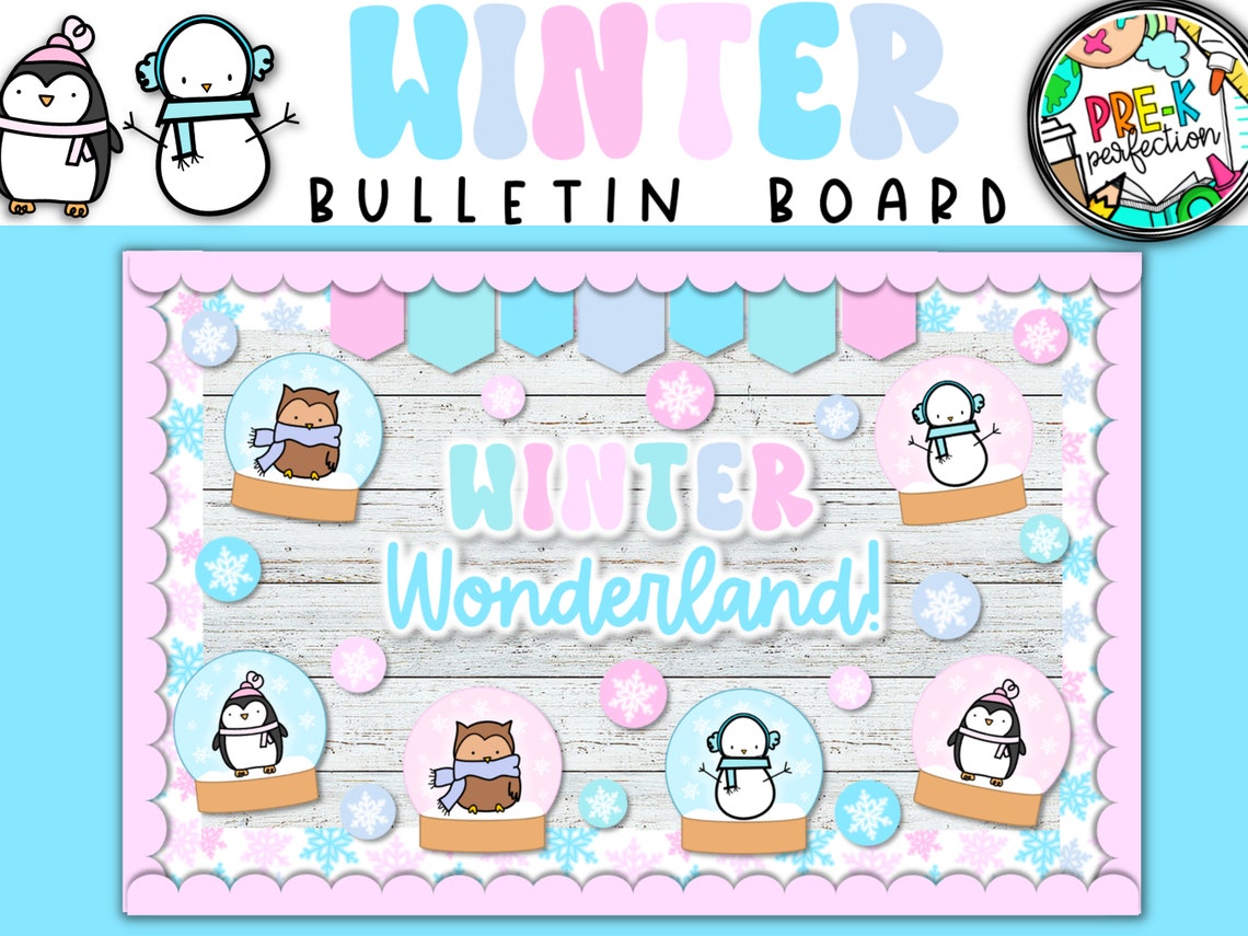 Retro Winter Wonderland Bulletin Board Snow Globe Bulletin - Etsy
