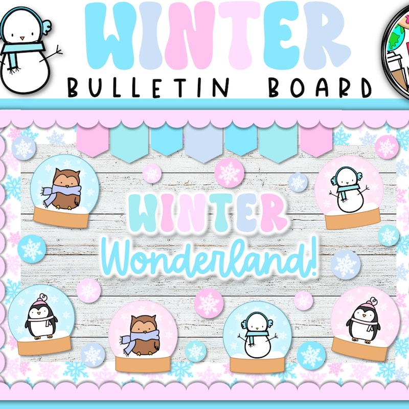 Winter Bulletin Board Kit - Etsy