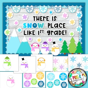 Snow Bulletin Board | Winter Bulletin Board | Snowman Decor - Etsy