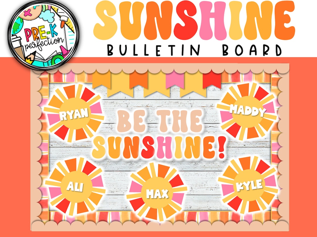Retro Sunshine Bulletin Board | Be the Sunshine Bulletin Board | Sun ...