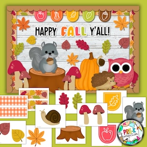 Fall Forest Animals Bulletin Board | We Love Fall Most of All! | Forest ...