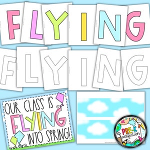 Spring Bulletin Board | Kite Bulletin Board | Flying Into Spring ...