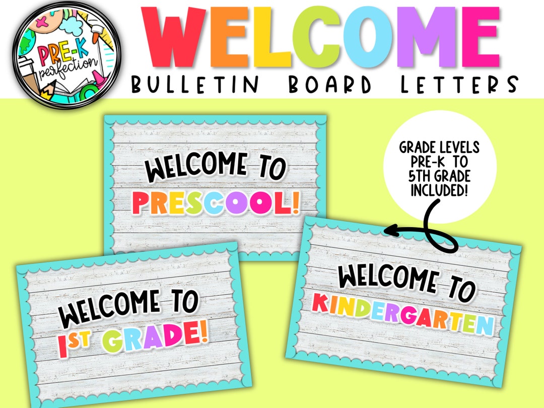 Rainbow Welcome Back to School Bulletin Board LETTERS | Bulletin Board ...