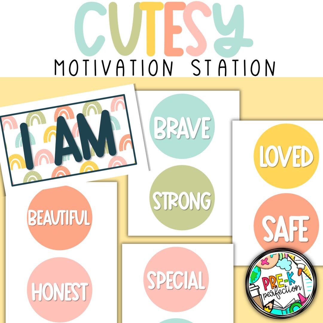 Cutesy Classroom Decor | Affirmation Station | Pastel Doodle Decor ...
