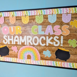 St. Patrick's Day Bulletin Board | Shamrock Door Decor | Printable St ...