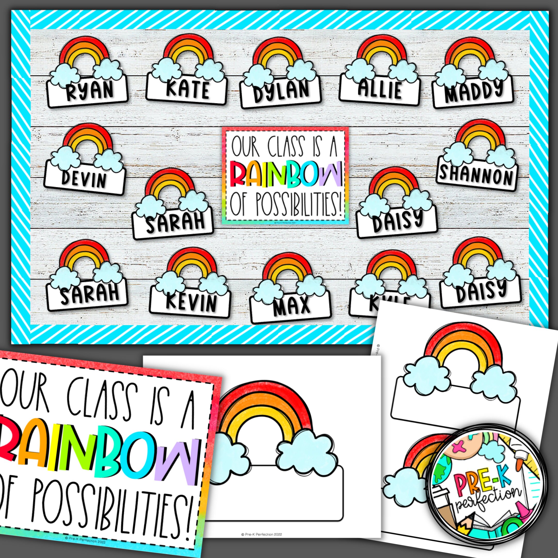 Spring Bulletin Board Rainbow Bulletin Board Digital - Etsy