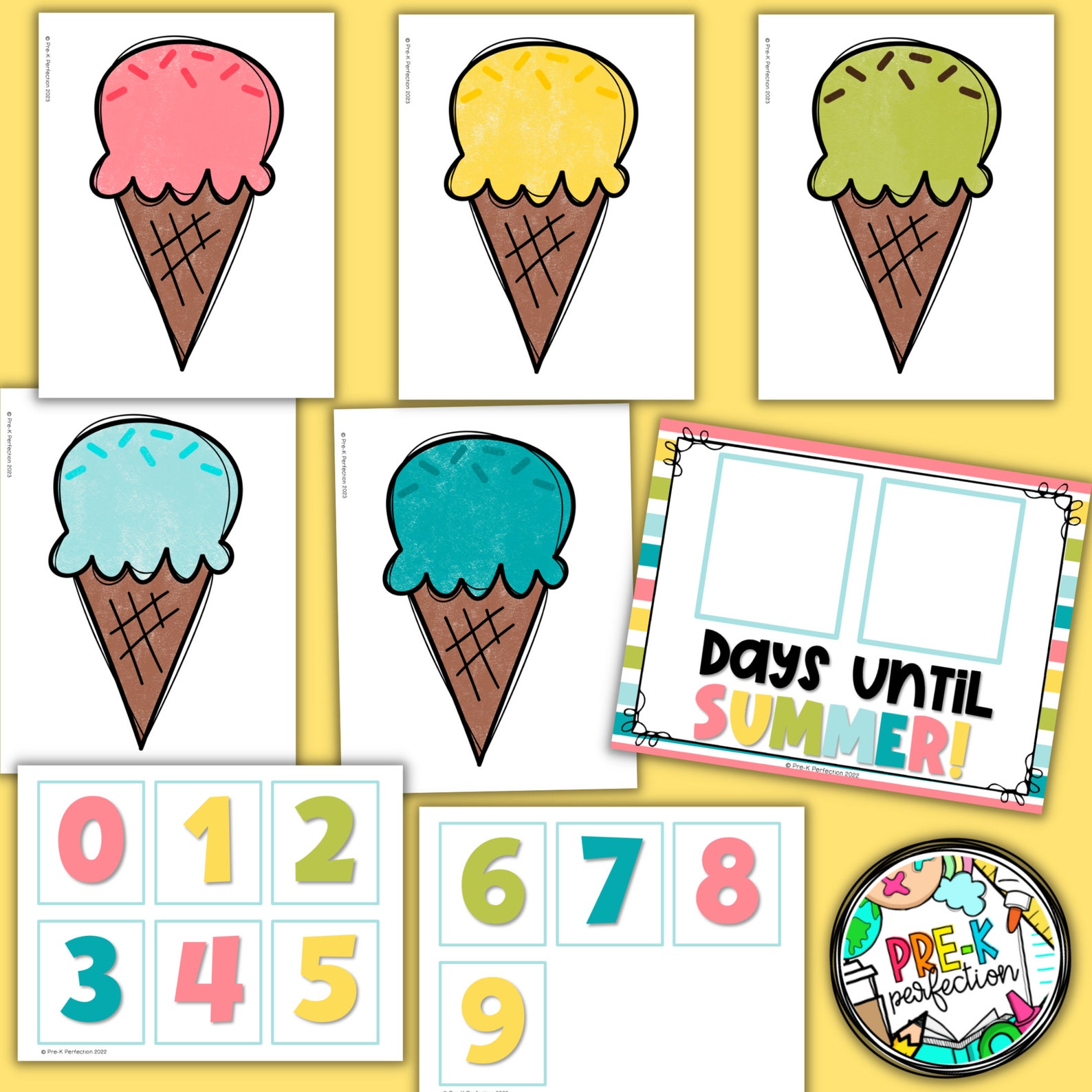 Summer Ice Cream Bulletin Board Summer Decor Ready for a Sweet Summer ...