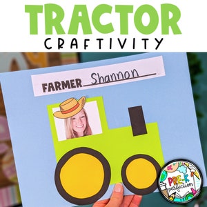 Tractor Bulletin Board With Craft Bundle | Farm Craftivity Decor ...