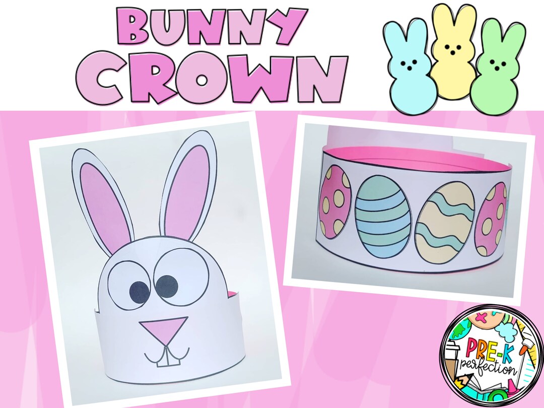 Bunny Paper Crown | Easter Bunny DIY Hat | Digital Product - Etsy