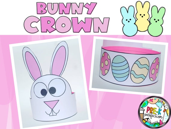 Bunny Ears For Easter Bonnet Easter Bunny Paper Crown, Printable Easter ...