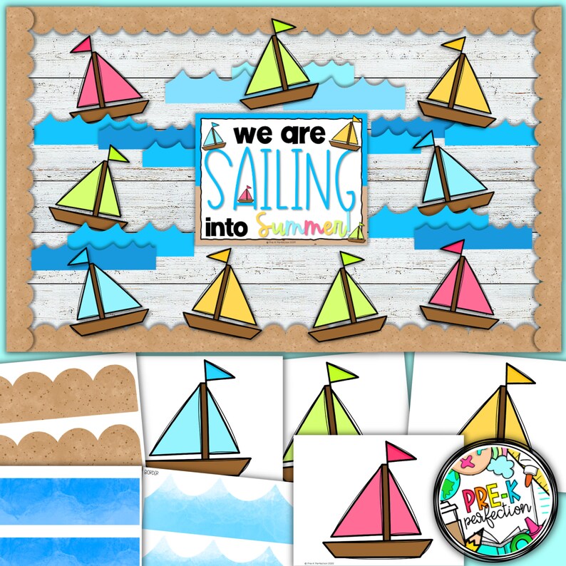 Summer Bulletin Board Sailing Into Summer Bulletin Board - Etsy