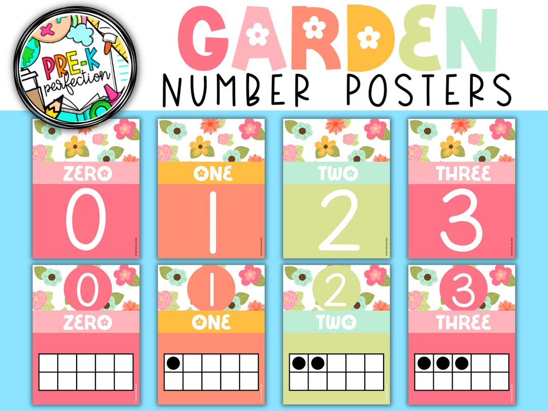 Garden Classroom Decor | Garden 0-20 Number Posters | 0-20 Ten Frame ...