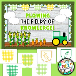 Tractor Bulletin Board With Craft Bundle | Farm Craftivity Decor ...