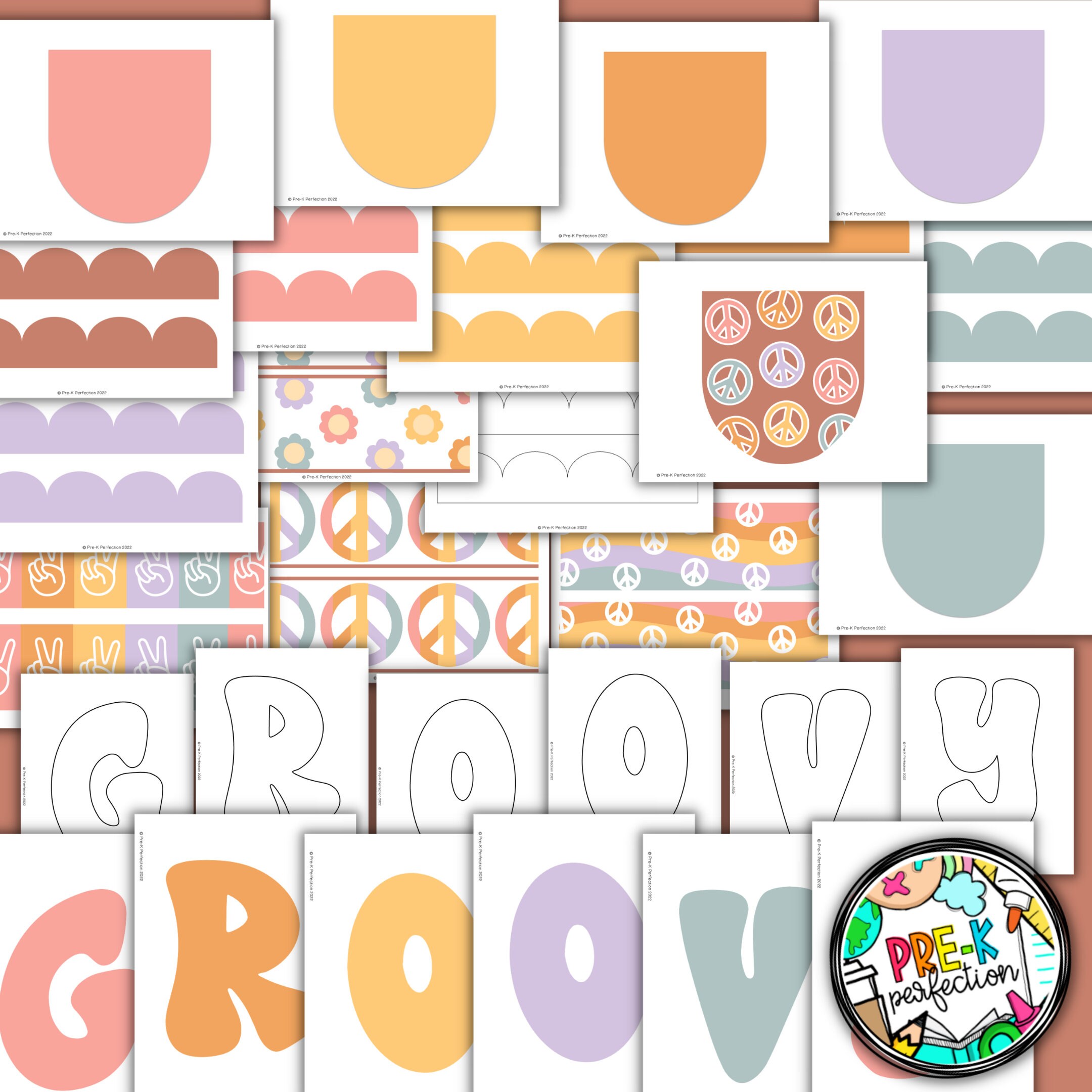 Retro Groovy School Bulletin Board Decor (digital Download) - Etsy