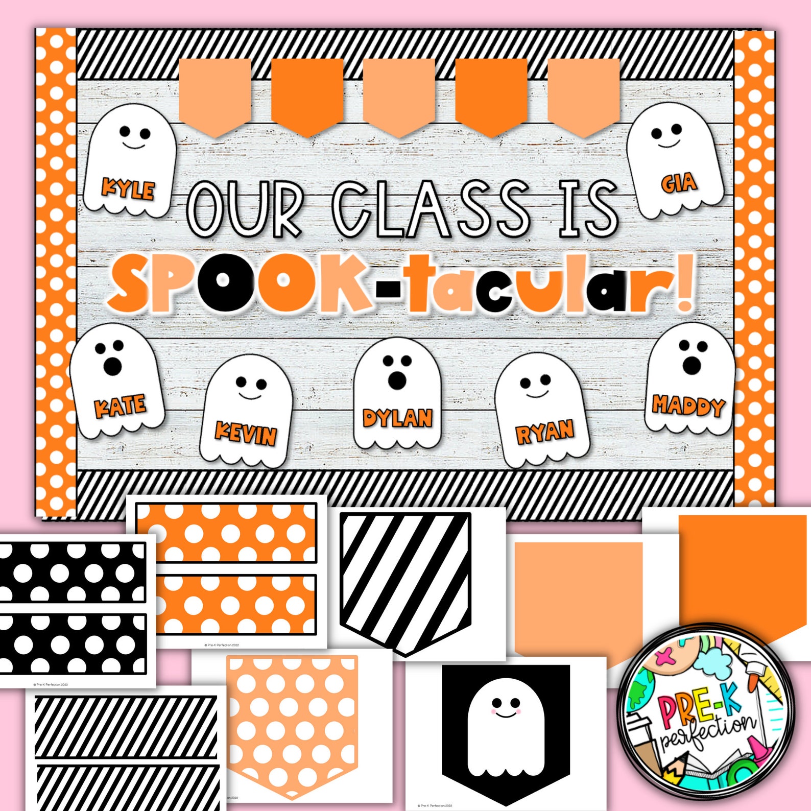 Pastel Halloween Decor Bulletin Board Boo Crew Bulletin - Etsy