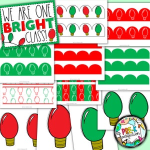 Christmas Lights Classroom Bulletin Board Decor (digital Download) - Etsy