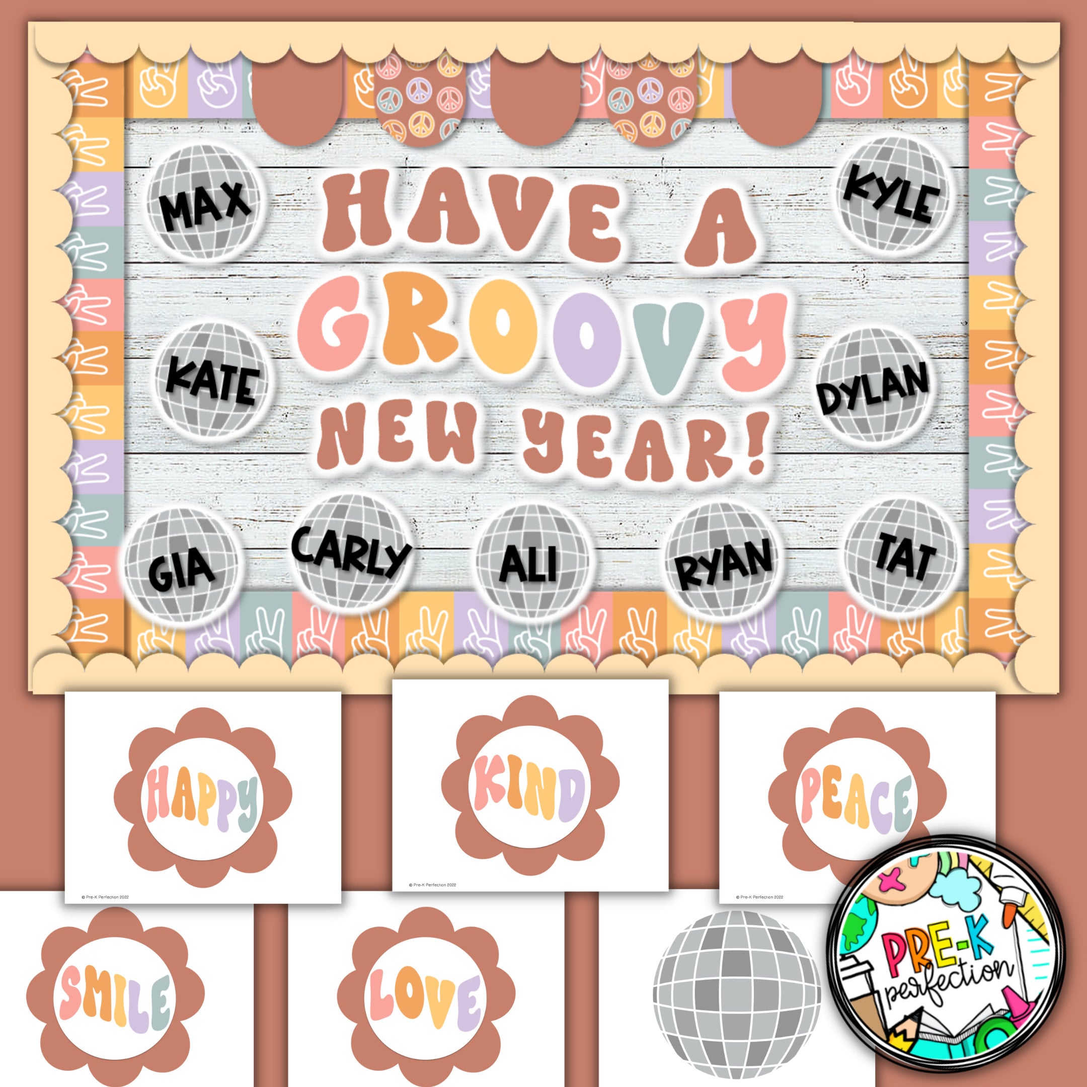 Grooving Into the Newyear Bulletin Board Retro Groovy New - Etsy