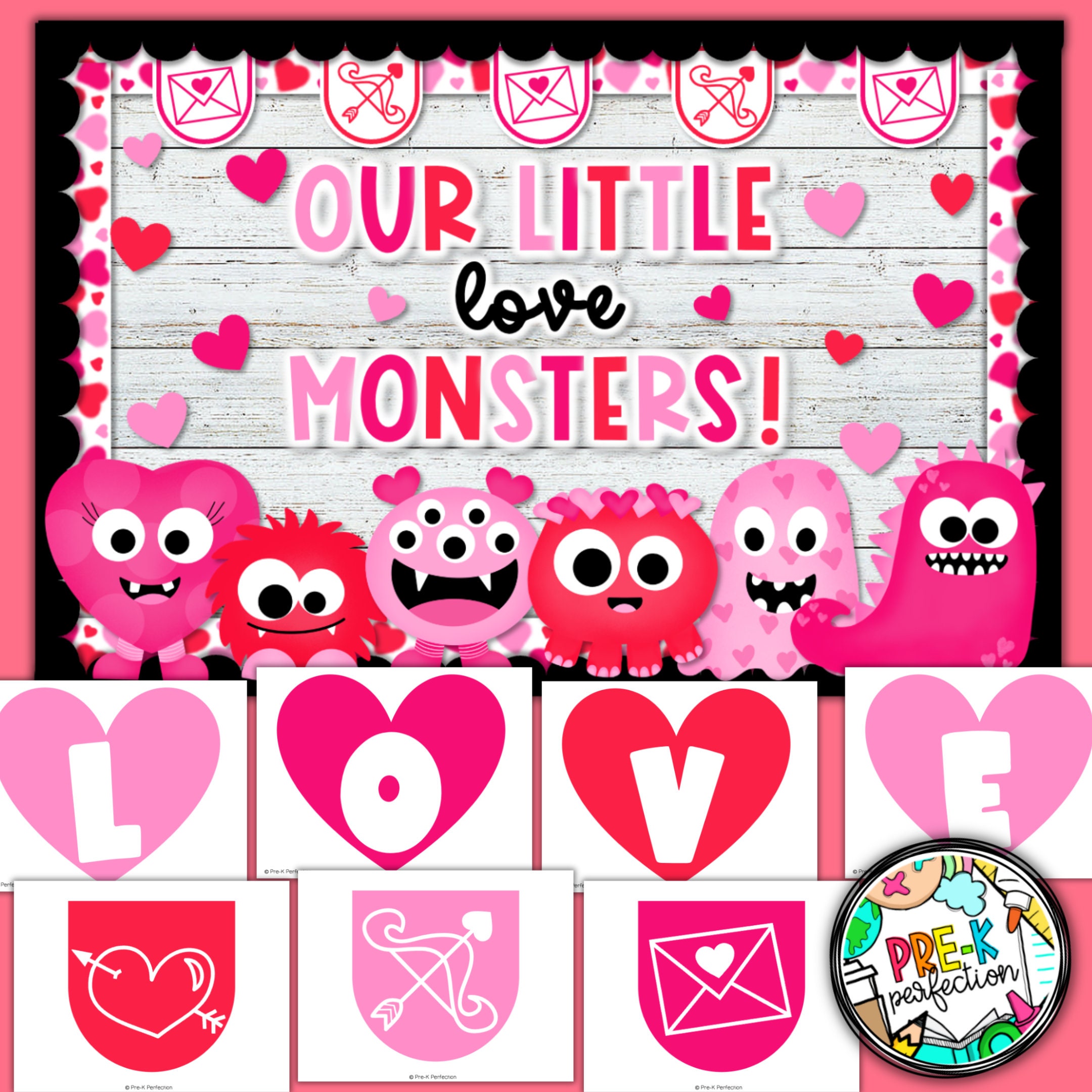 Love Monsters Valentine's Day Bulletin Board (digital Download) - Etsy