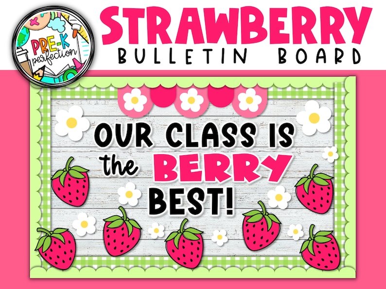 Strawberry Classroom Bulletin Board Decor (digital Download) - Etsy