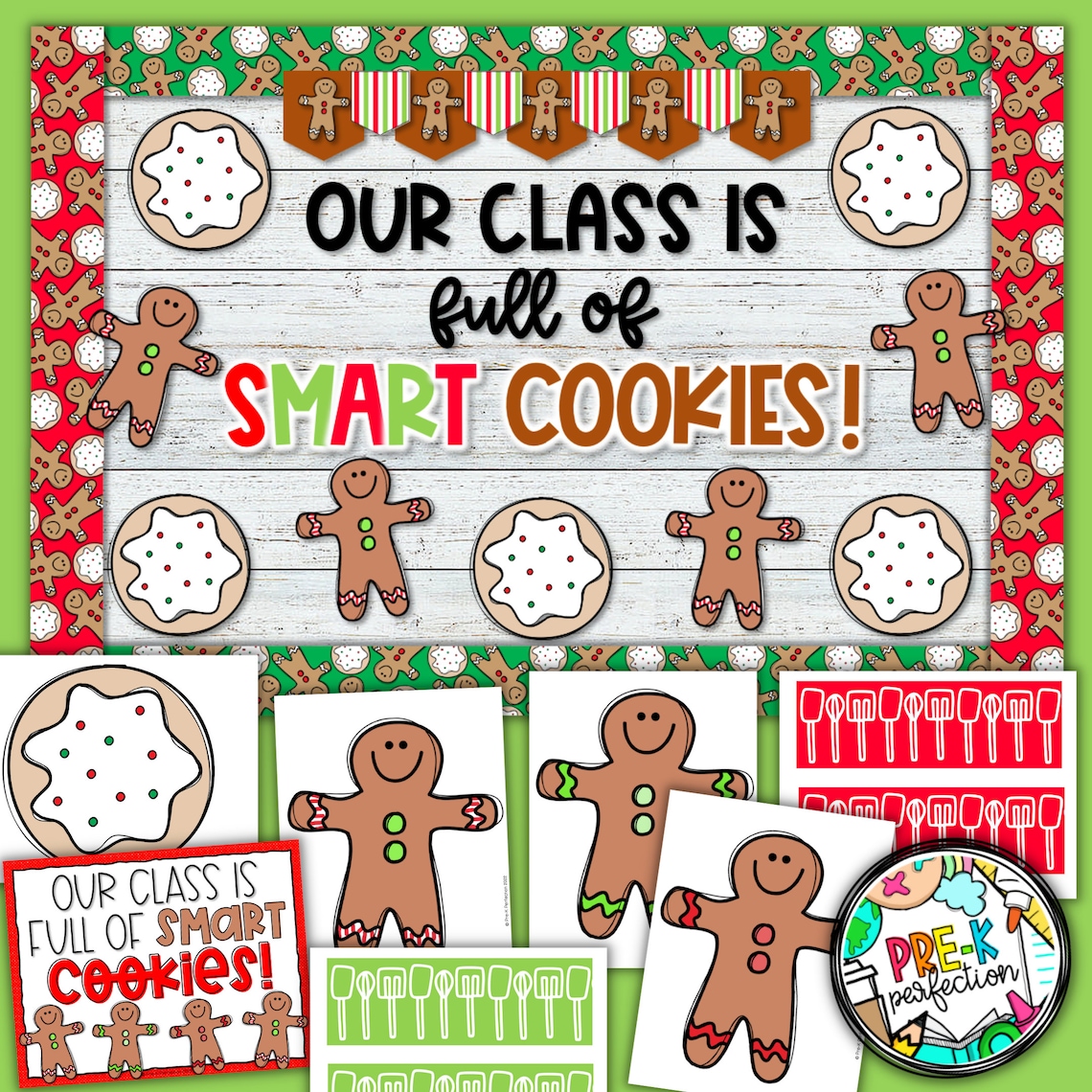 Gingerbread Cookie Bulletin Board Gingerbread Men Bulletin - Etsy