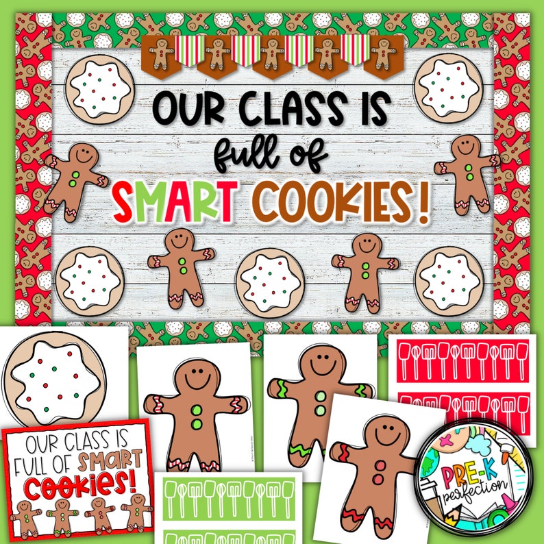 Gingerbread Men Christmas Bulletin Board Kit (digital Download) - Etsy ...