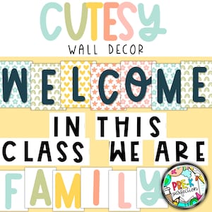 CUTESY Classroom Decor | Wall Decor | Pastel Doodle Decor| Pastel ...