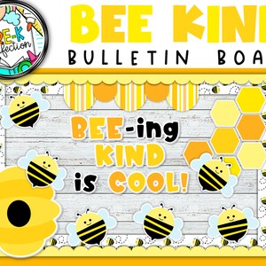 Bee Kind Bulletin Board | Spring Honey Bee Bulletin Board | Kindness ...