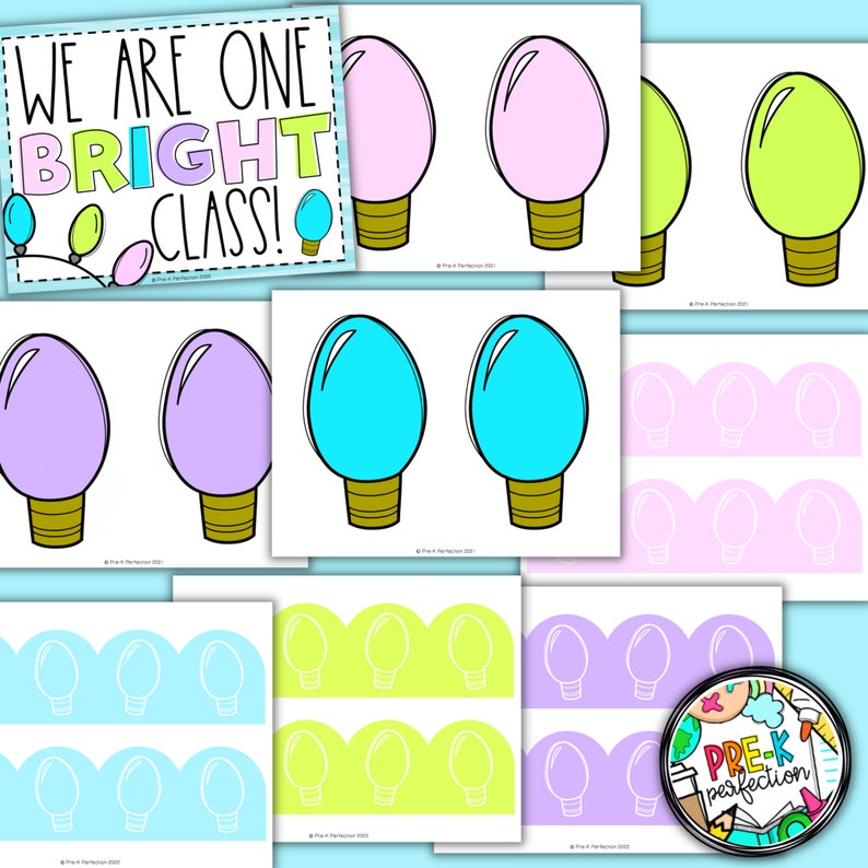 Pastel Christmas Lights Bulletin Board Christmas Lights - Etsy