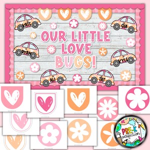 Love Buggy Valentine Bulletin Board | Retro Love Bug Bulletin Board ...