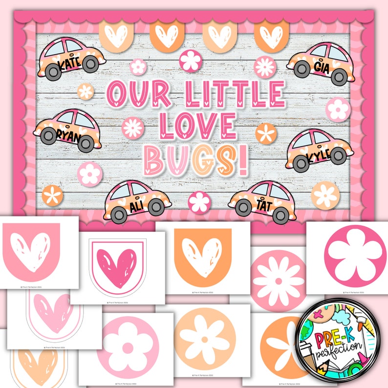 Love Buggy Valentine Bulletin Board Retro Love Bug Bulletin - Etsy
