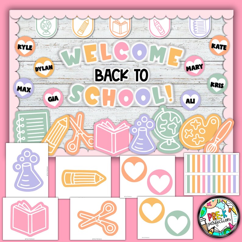 Pastel Back to School Bulletin Board Decor (digital Download) - Etsy