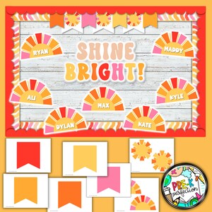 Retro Sunshine Classroom Bulletin Board Decor (digital Download) - Etsy