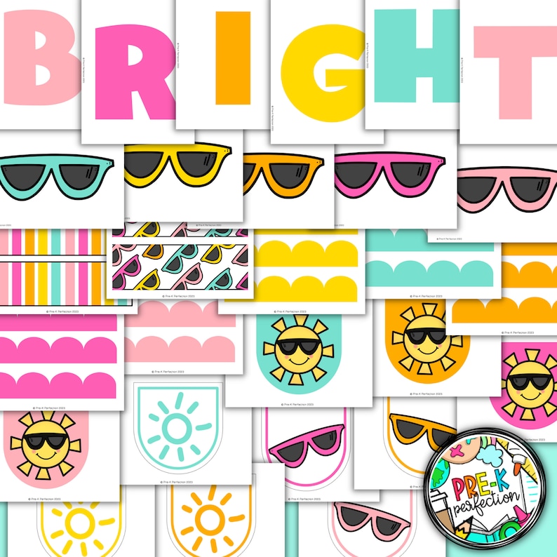 Sunglasses Summer Bulletin Board: End of Year Decor (digital Download ...