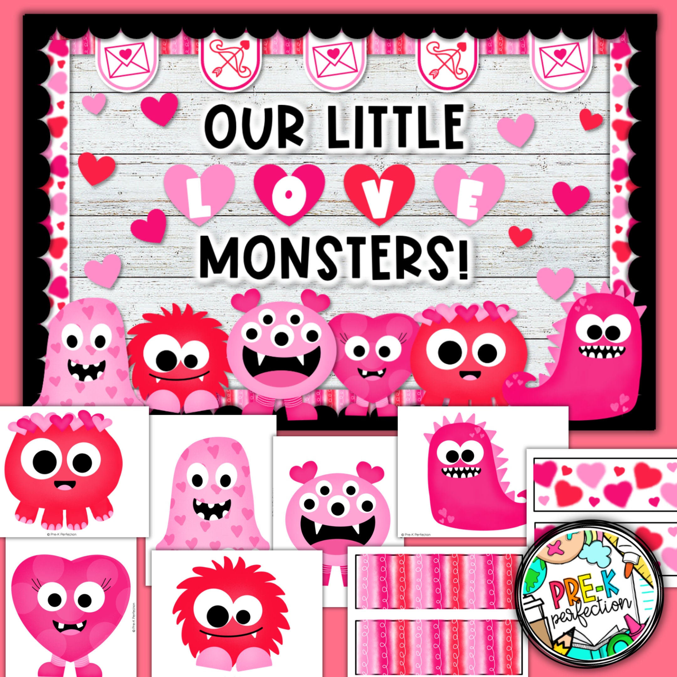 Love Monsters Valentine's Day Bulletin Board (digital Download) - Etsy