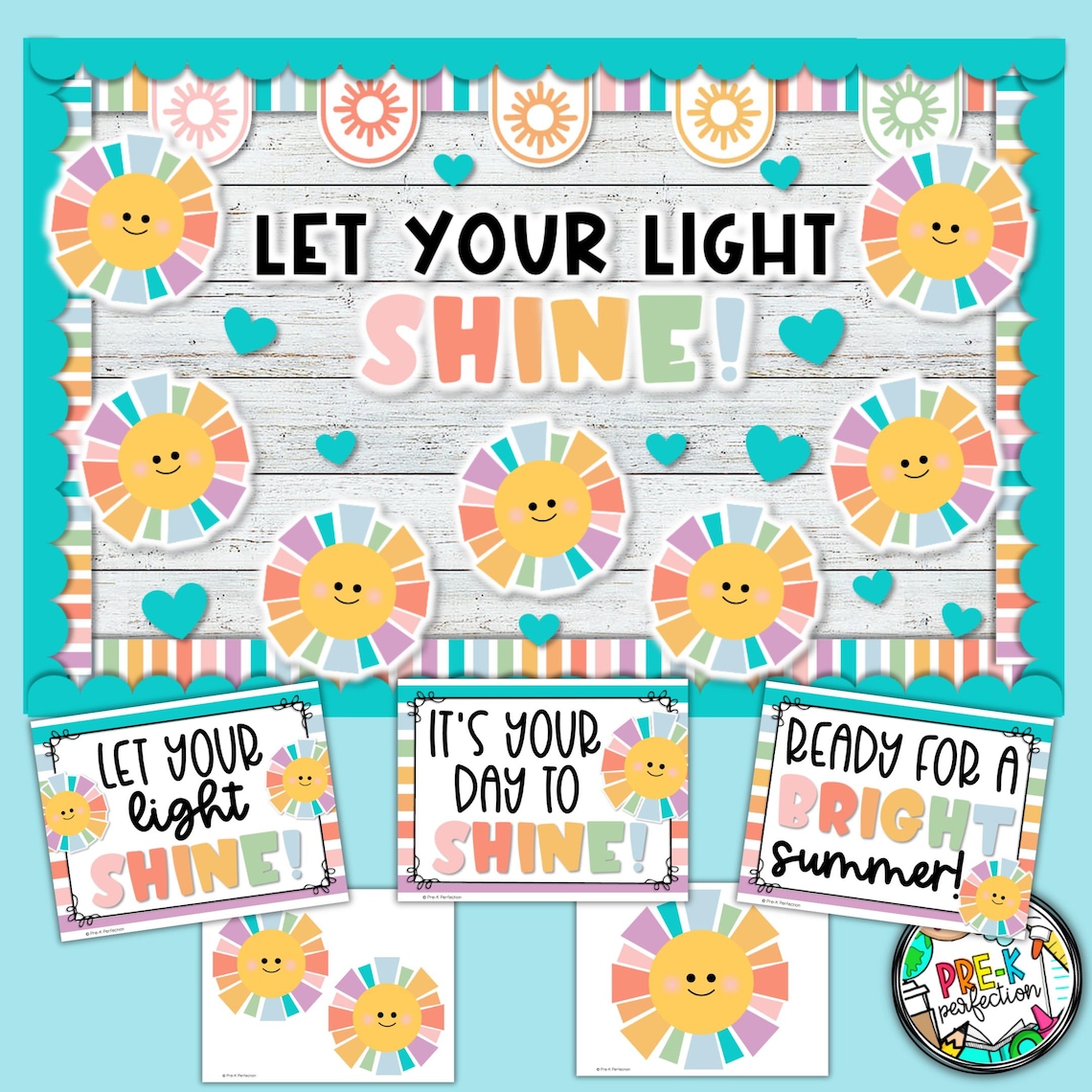 Rainbow Sunshine Classroom Bulletin Board Decor (digital Download) - Etsy