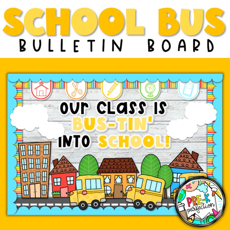 School Bus Bulletin Board: Back to School Decor (digital Download) - Etsy