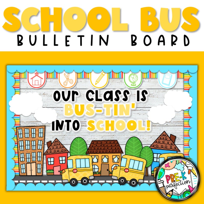 School Bus Bulletin Board - Etsy