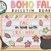 Boho Fall Leaves Bulletin Board: Pastel Autumn Decor (digital Download ...
