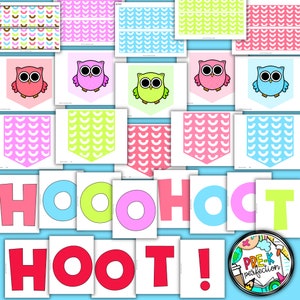 Rainbow Baby Owl Bulletin Board | Forest Animal Bulletin Board ...