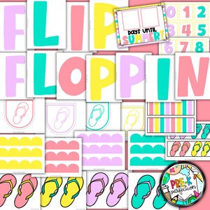 Summer Flip Flop Bulletin Board | Summer Decor | End of Year Bulletin ...