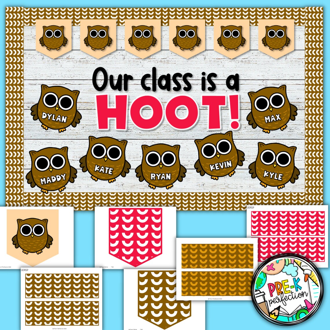 Rainbow Baby Owl Bulletin Board Forest Animal Bulletin Board - Etsy