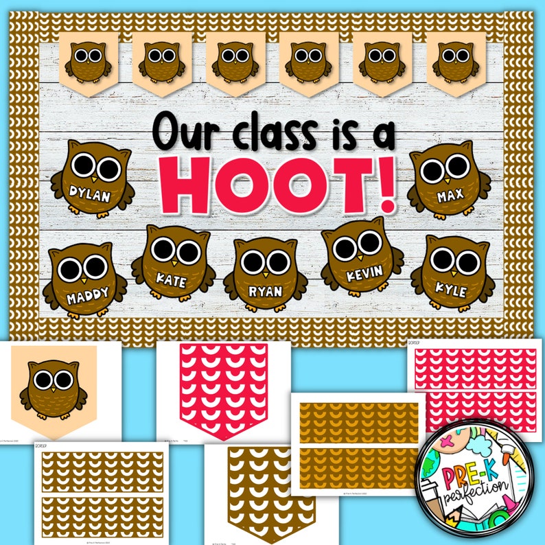 Rainbow Baby Owl Bulletin Board Forest Animal Bulletin Board - Etsy