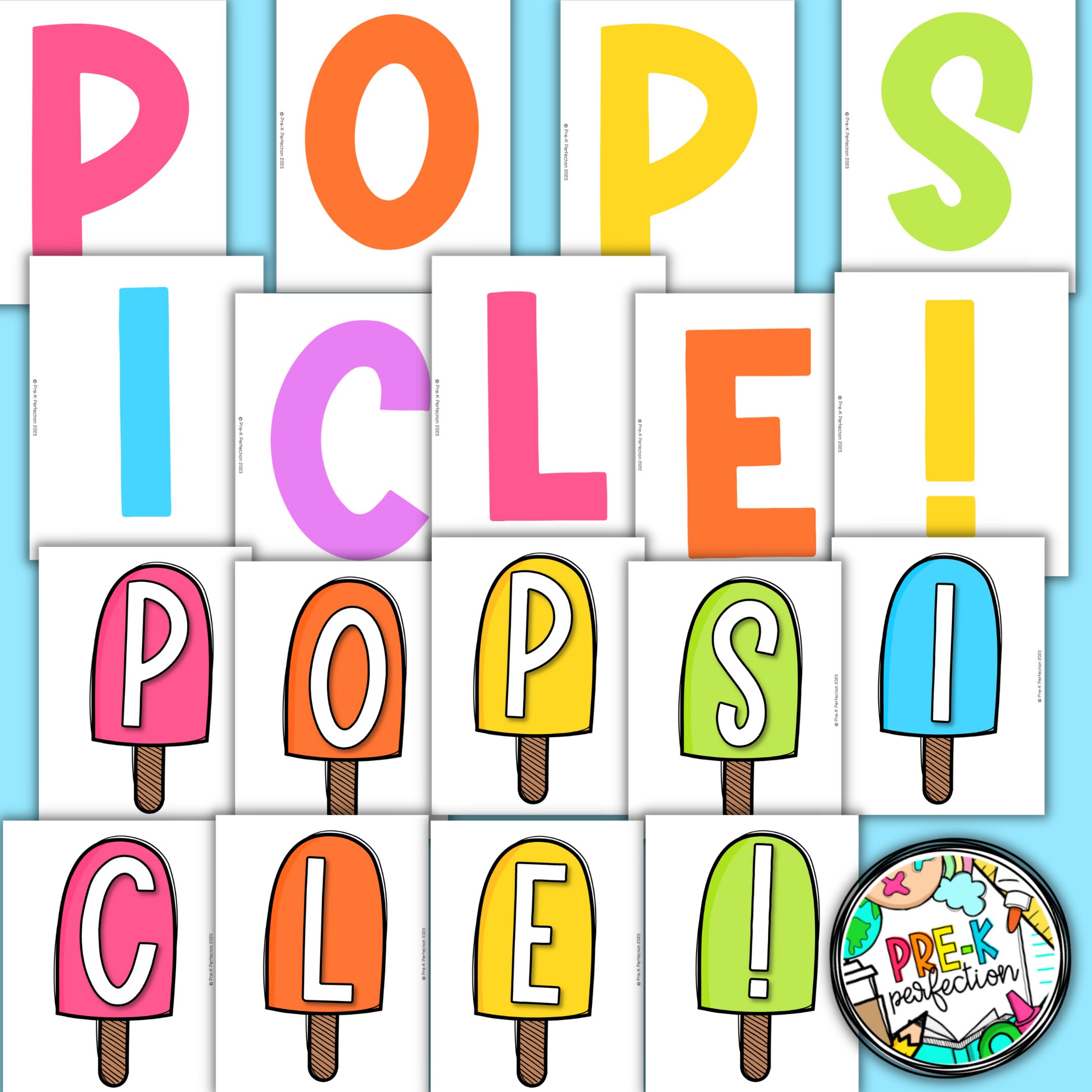 Popsicle Bulletin Board Decor: Summer Classroom Printable (digital ...