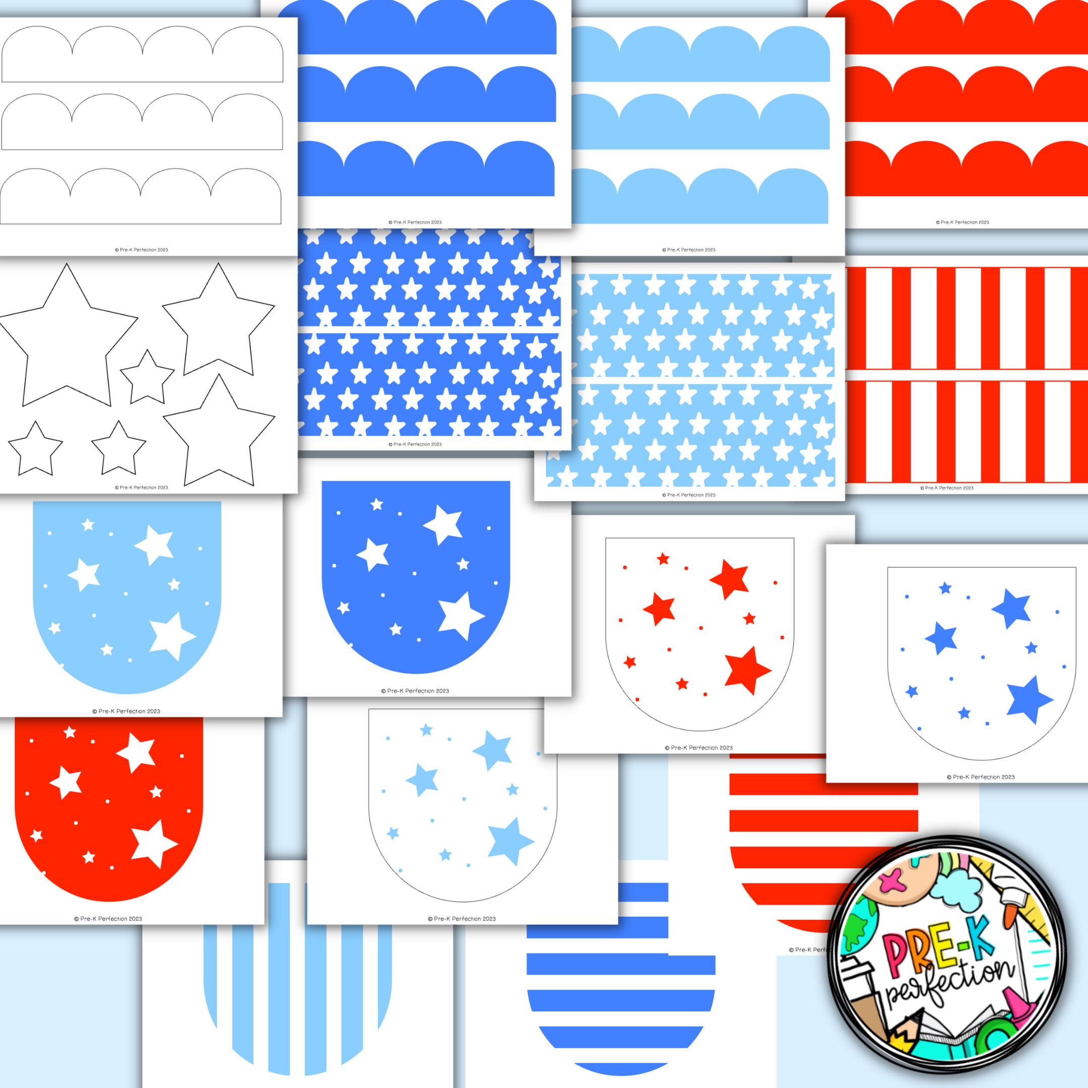American Classroom Bulletin Board Decor: Patriotic Theme (digital ...