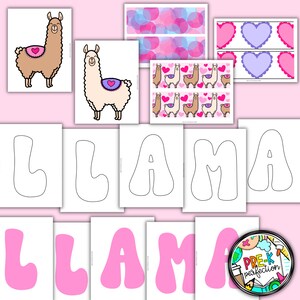 Llama Valentine's Day Bulletin Board | Llama Love Bulletin Board ...